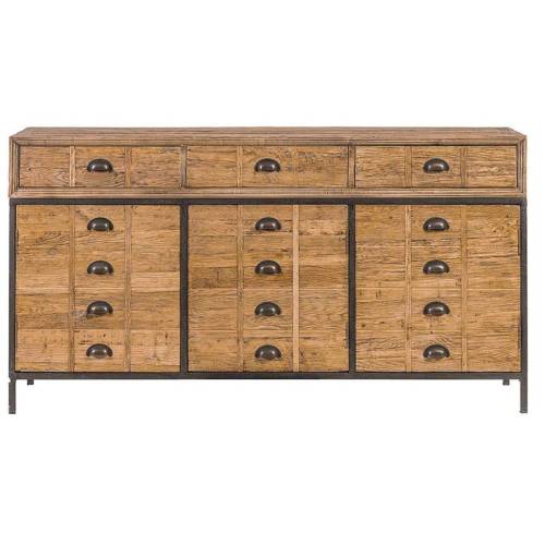 Buffet bas en bois massif de chêne